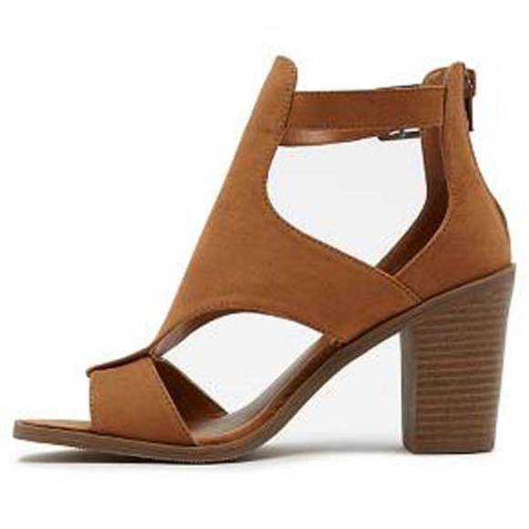Revel | Shoes | Revel Jaycee Cutout Block Heel Sandals Tan | Poshmark